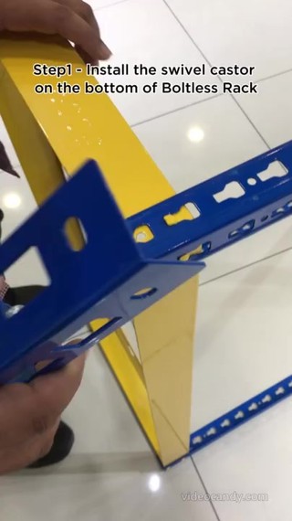 TTF Rack™ BOLTLESS RACK CASTOR WHEEL & BRACKET For install TTF Brand ...