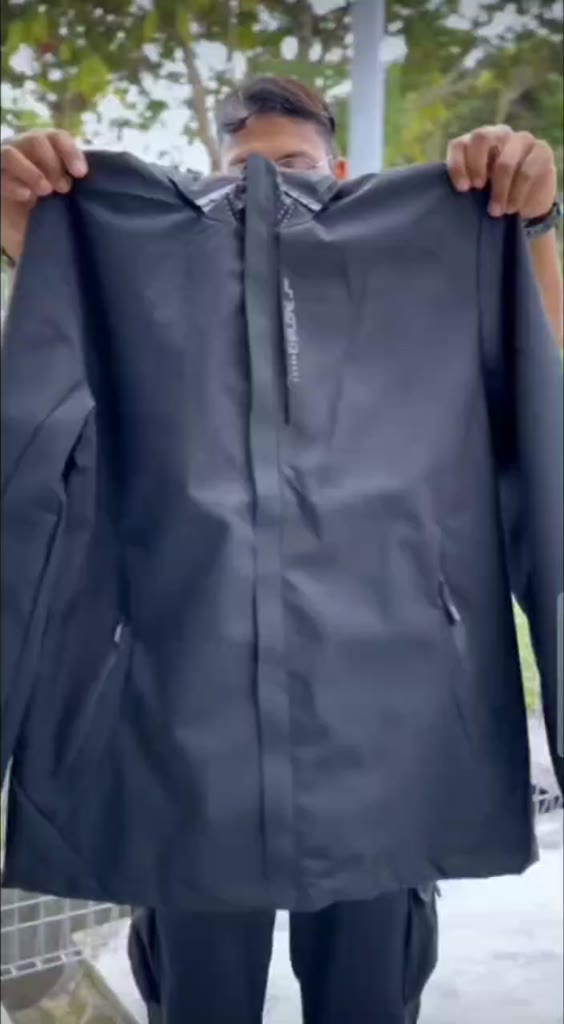 🔥[WATERPROOF]🔥 Hoodie Boleh Tanggal Topi Water-Resistant Windbreaker ...