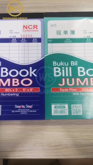 NCR Carbonless Jumbo Bill Book / Buku Bill / Buku Resit / Receipt Book ...