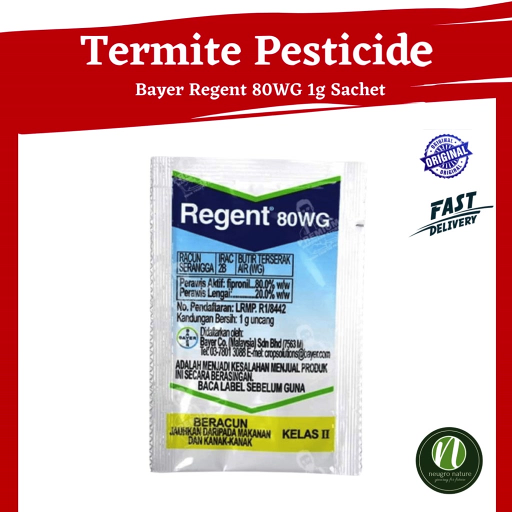 BAYER Regent 80WG (1g) Fipronil 80% Insecticide Control Termite/ Ant ...