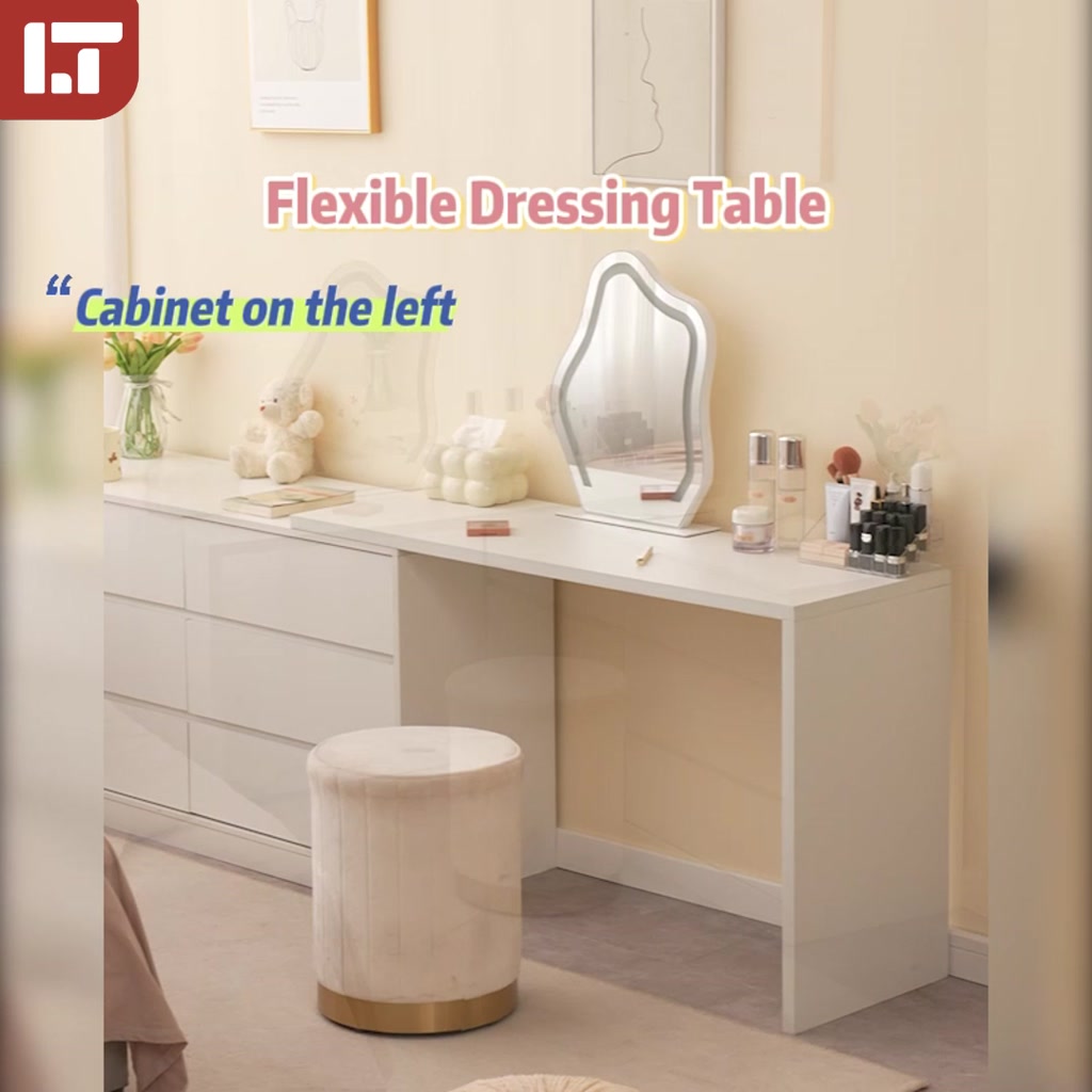Meja Makeup DIY Chest Drawer Meja Solek L Shape Table Bedroom Dressing ...