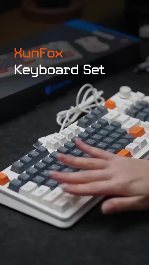 [Local Stock]RGB Wired Keyboard 94 Keys with Volume Knob Gaming ...
