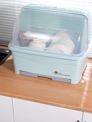 IKun Dish Drainer With Cover Dust-proof Dish Rack Rak Pinggan Mangkuk ...