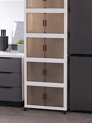 3/4/5 Layers Stackable Storage Box Cabinet Organizer Multipurpose ...