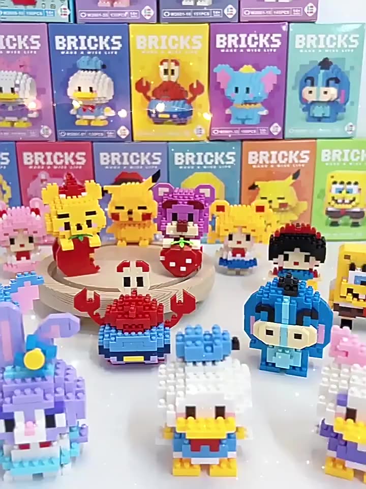 🇲🇾 DIY Mini Building Block Character Model Nano Block Cartoon Toys微颗粒积木 ...