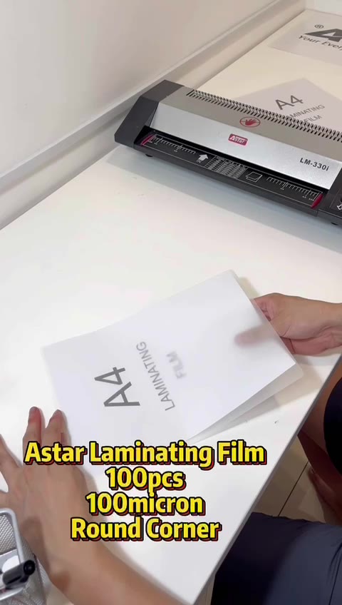 A4 Laminating Film / A4 Laminating Pouch /A4 Laminating Sheet | 100pcs Per box| Astar | Premium ...