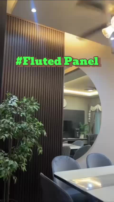 1.45 meter L PROFILE Fluted wall panel WPC Fluted Panel PVC Wood Strip ...