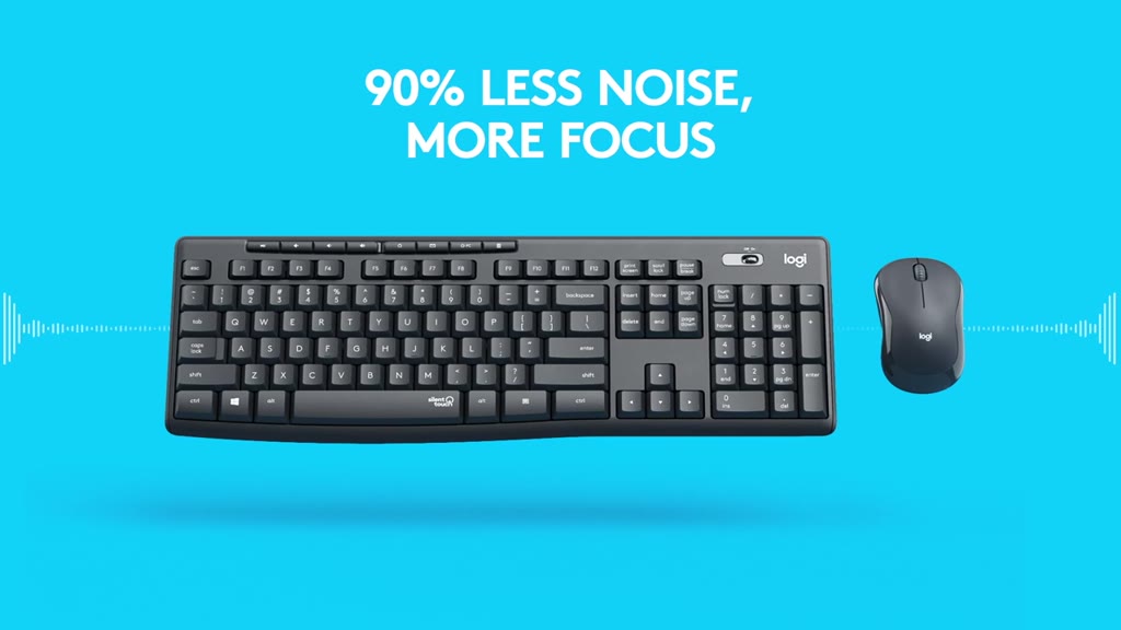 Logitech Mk295 Silent Wireless Keyboard And Mouse Combo Silenttouch Technology Advanced