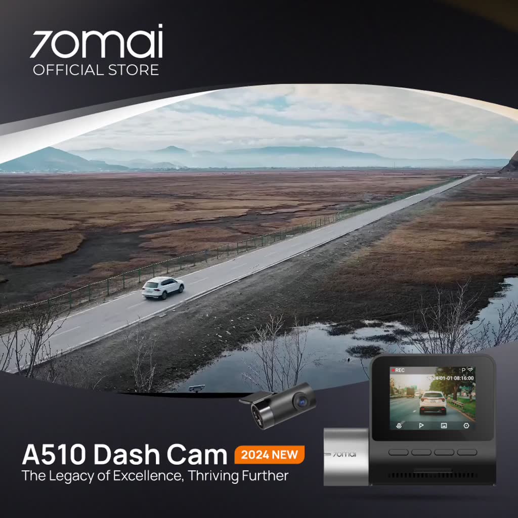 70mai A510 Dash Cam Dual Vision Car Recorder with GPS ADAS Add-On 4G Hardwire Kits | Shopee Malaysia
