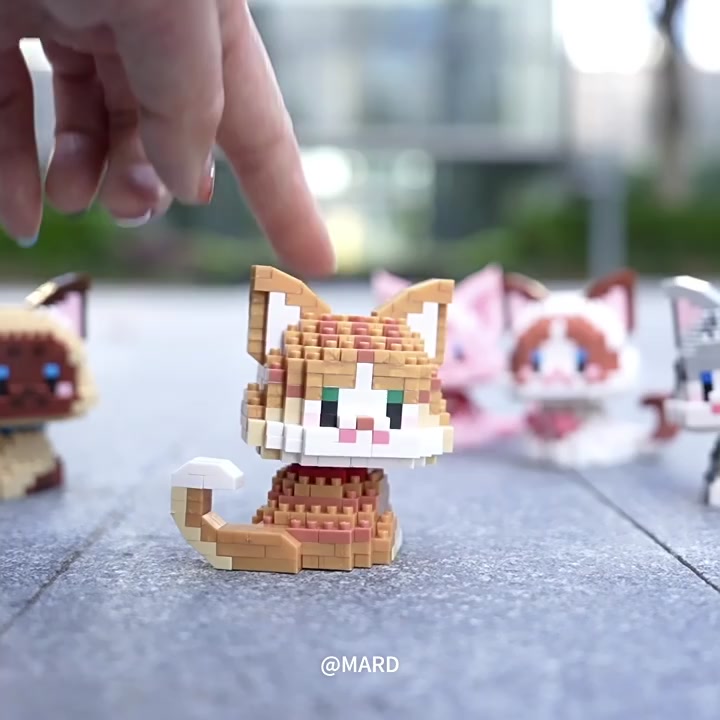 Pan Nie Block BRICKS Cat Cute Kitten Pet Nano Block Mini Block Gift ...