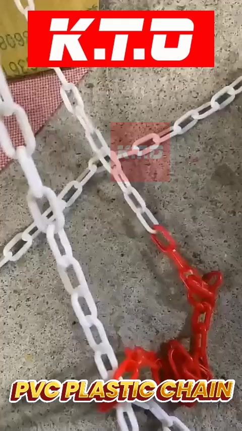 1 Roll 6mm x 20m Safety PVC Plastic Chain Barricade PVC Link Chain Gate ...