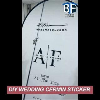 CUSTOM STIKER CERMIN PANJANG KAHWIN TUNANG STIKER CERMIN MIRROR SIGNAGE ...