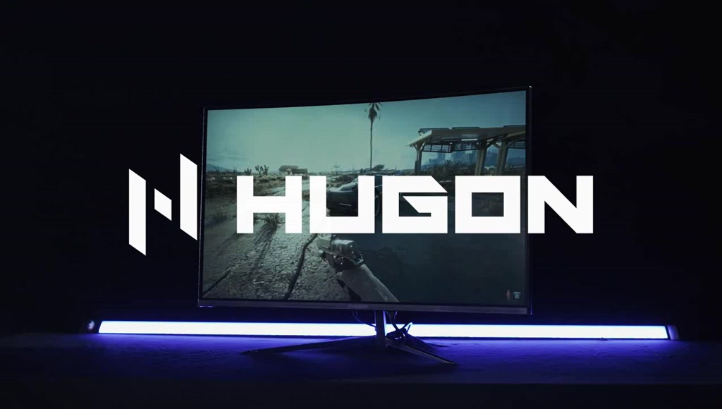 HUGON 24” & 27” 32” Curved Flat 2Ms FHD LED Gaming Monitor / 27" 32 ...