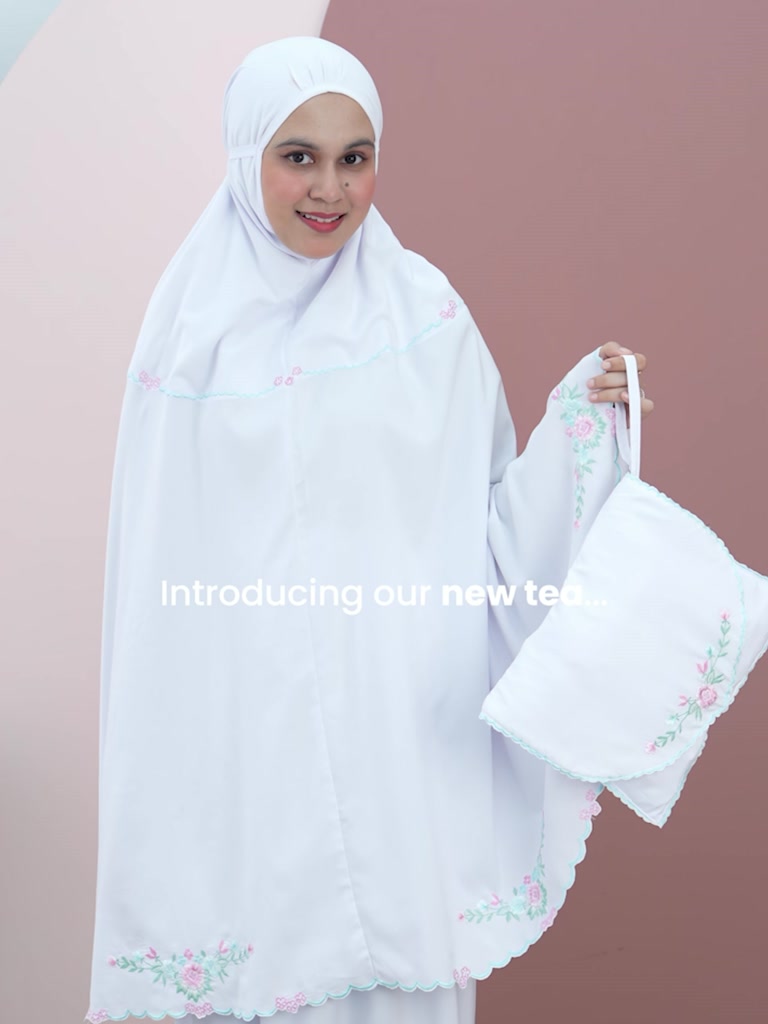 SEROJA, MAELY & LEORA | Tea Basic by Telekung Tea | Cotton Telekung ...