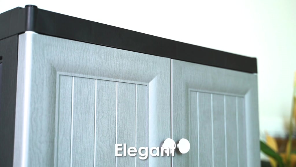 Abbaware Wardrobe Wooden Modern grey/ Almari Baju/ Storage Cabinet ...