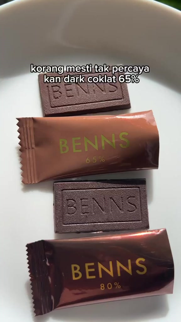 (+-138g)(+-30 PCS) BENNS DARK Chocolate, 80% (LOW SUGAR) // 65% (LOW SUGAR) // 99.9% (0% SUGAR ...
