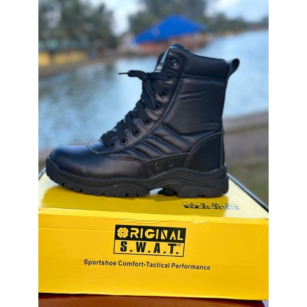 🔥🔥KASUT SWAT KULIT PERCUMA STOKIN PDRM🔥🔥 | Shopee Malaysia