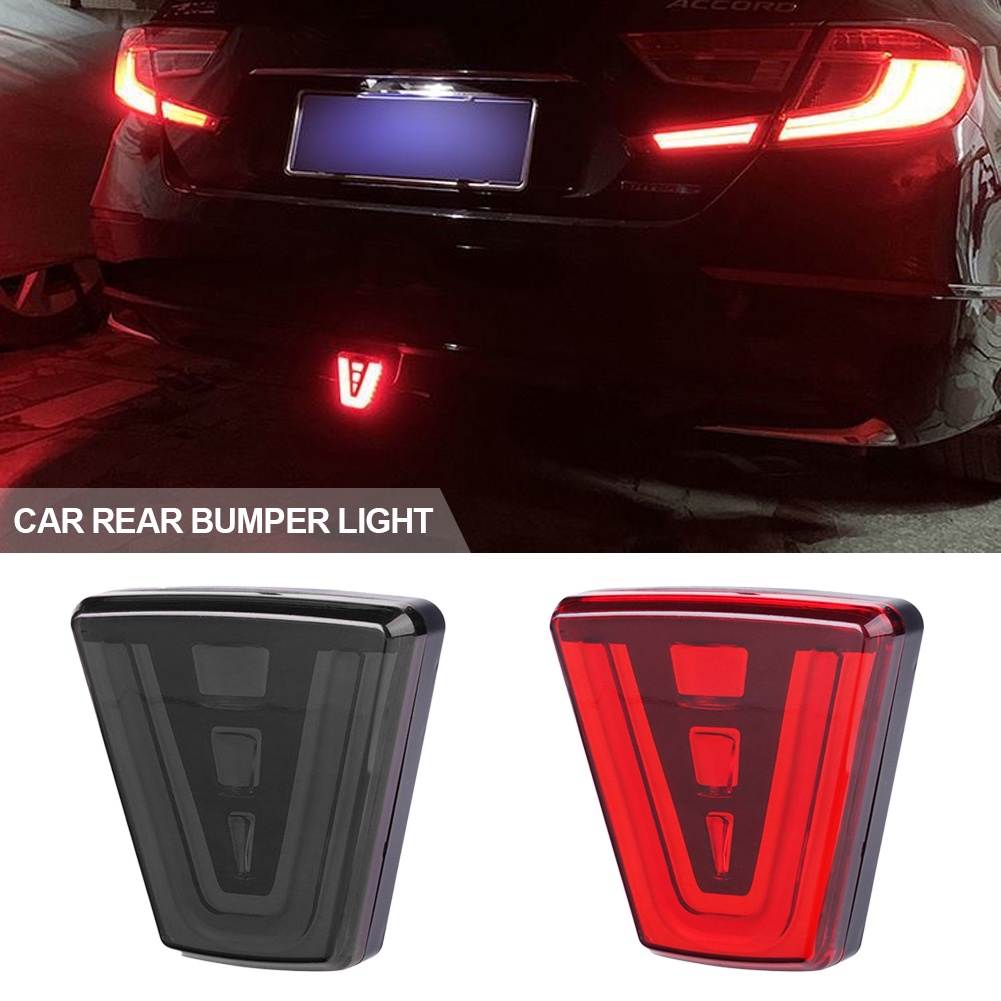 Universal Rear Bumper Diffuser Rear Fog Light w/ F1 Style Strobe Brake ...