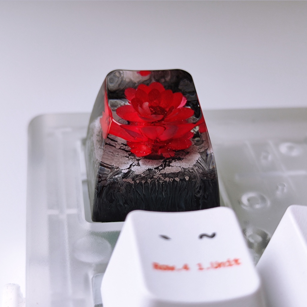 Resin art natural flower Artisan Keycap for Mechanical Keycap | Shopee ...
