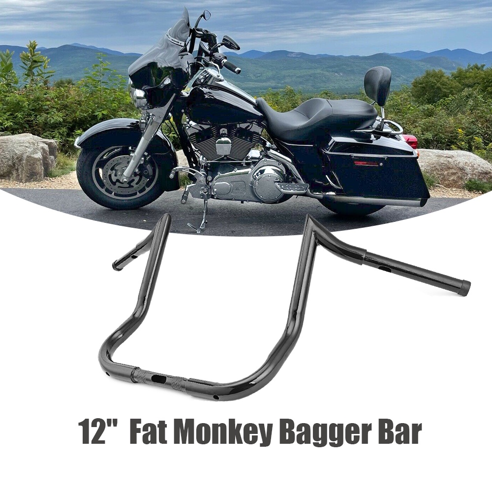 12"; Rise Ape Handlebar Sharp Monkey Bagger Bar For Harley Davidson ...