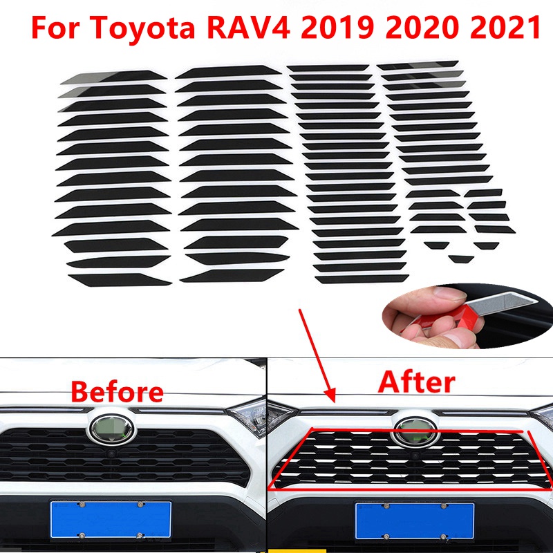 Car Styling Chrome Front Grille Trim Garnish Cover Stickers For Toyota ...