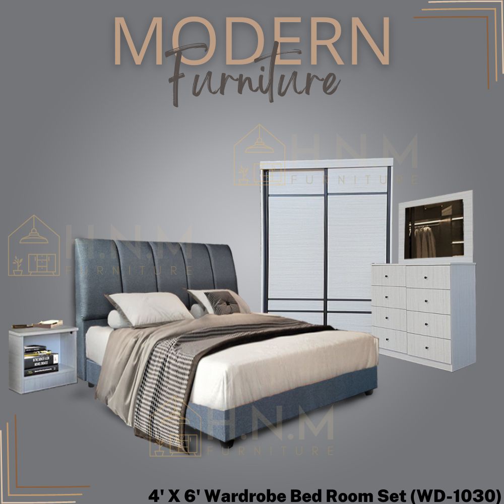 {HNM PERABOT} 4x6 WD-1030 Bedroom Set / Sliding Door Wardrobe ...
