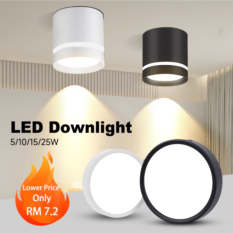 Led Surface Downlight 3 color Spot Light 5W 10W 15W 25W Panel Light ...