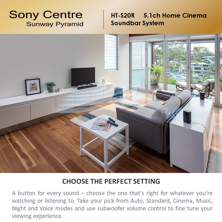 Sony HT-S20R 5.1ch Home Cinema Soundbar System | S20R | Shopee Malaysia