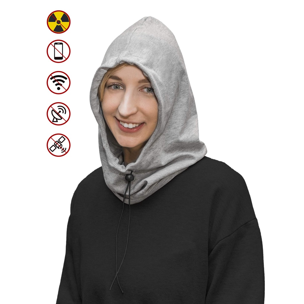 EMF Protection Faraday Hood Hat, RF Blocking Anti-Radiation Silver ...