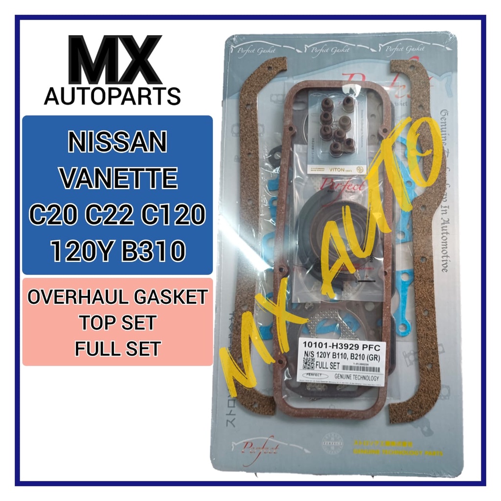 NISSAN VANETTE C20 C22 C120 VAN A15S 120Y A12S ENGINE ENGINE TOP OR FULL OVERHAUL GASKET SET ...