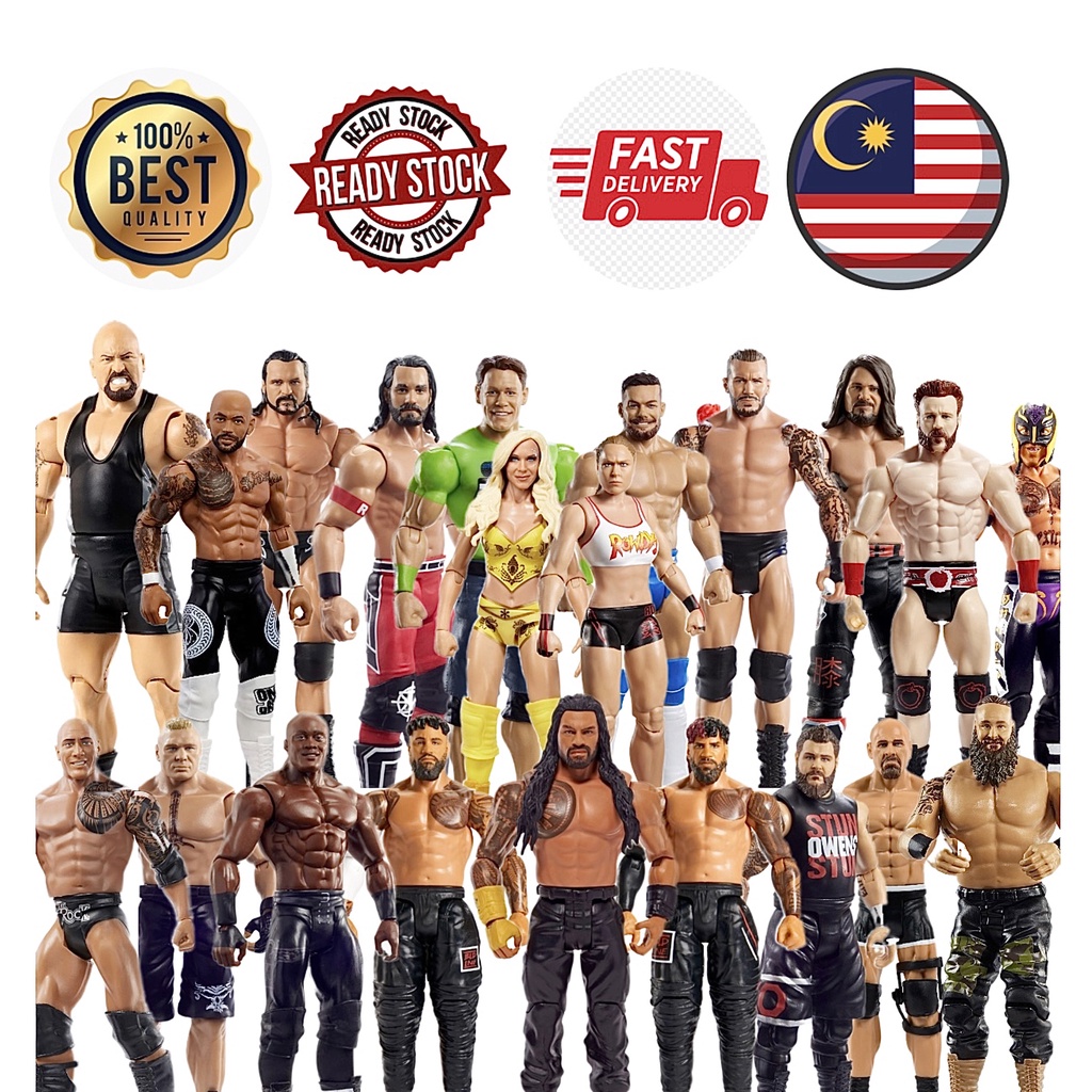 WWE Figure Mattel Original Wrestling Figure*update 30/5/2025* Figur Aksi WWE | Shopee Malaysia