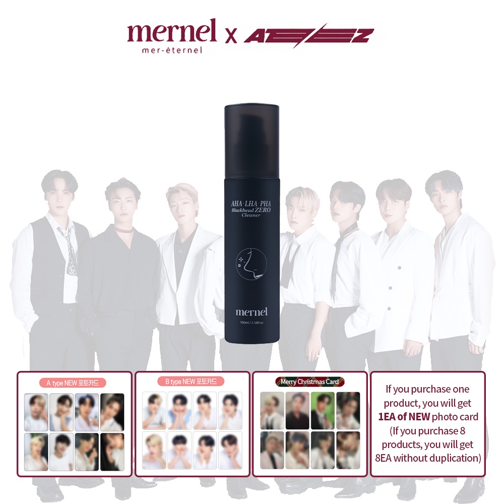 Ateez x mernel AHA LHA PHA BLACK HEAD ZERO CLEANER 100ML | Shopee Malaysia