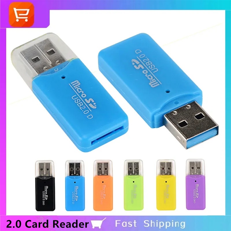 USB 2.0 Micro SD TF Card Reader Universal Flash Memory Card Reader Mini ...