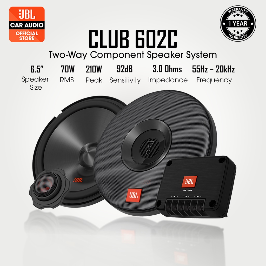 JBL Club 602C Two-Way Component Speaker System (6.5"/160mm) | Shopee Malaysia