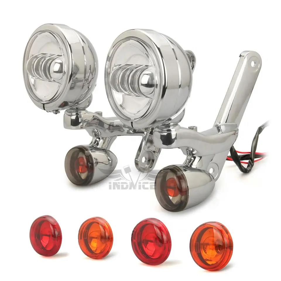 Auxiliary Lighting Brackets fog light with turn signals For harley ...