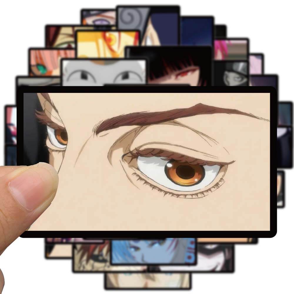 [Large stickers]40PCS Japanese Anime Character Eyes Stickers for Laptop ...