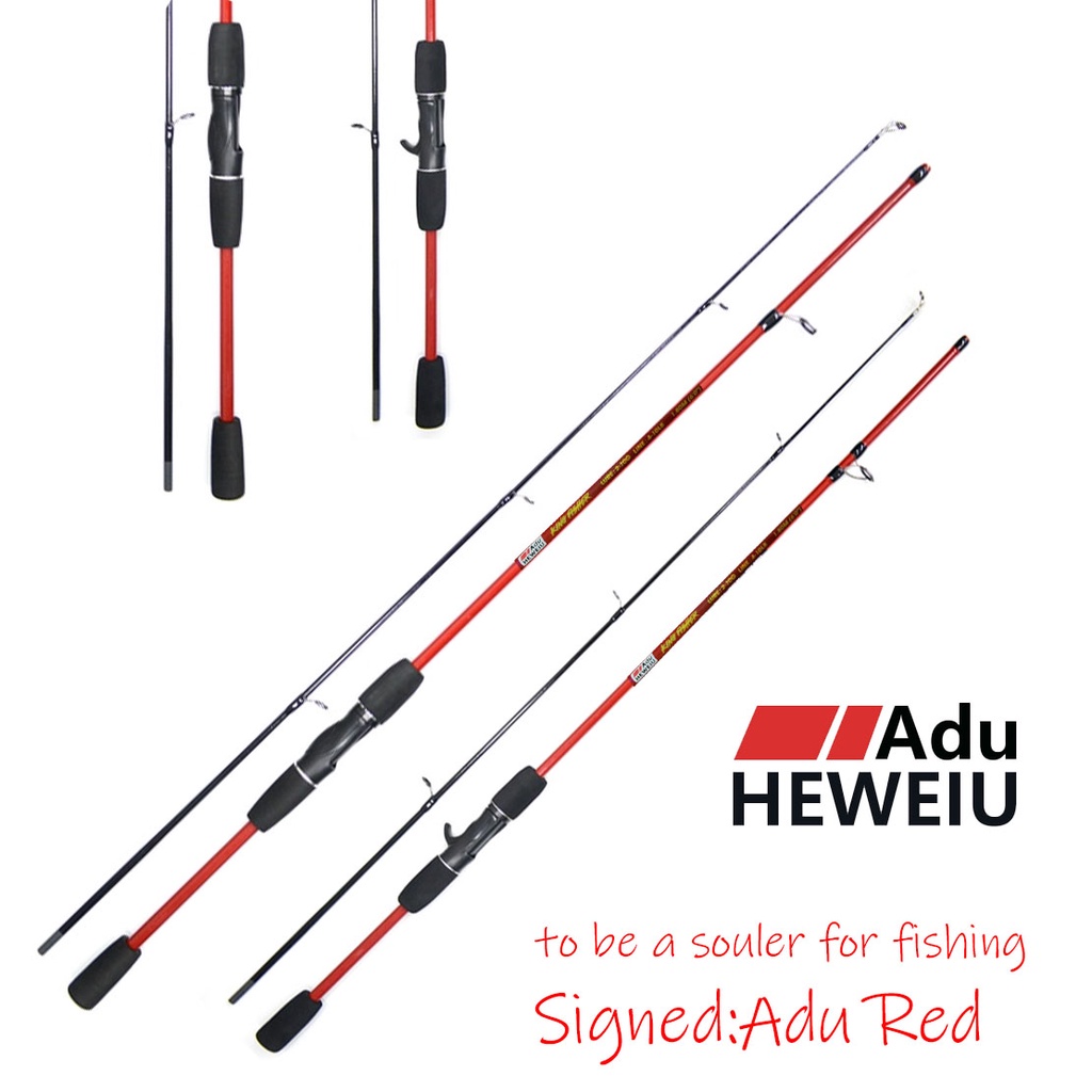 HEWEIU Fishing Rod M Power Luya Spinning Rod Max Drag 10lb Joran ...