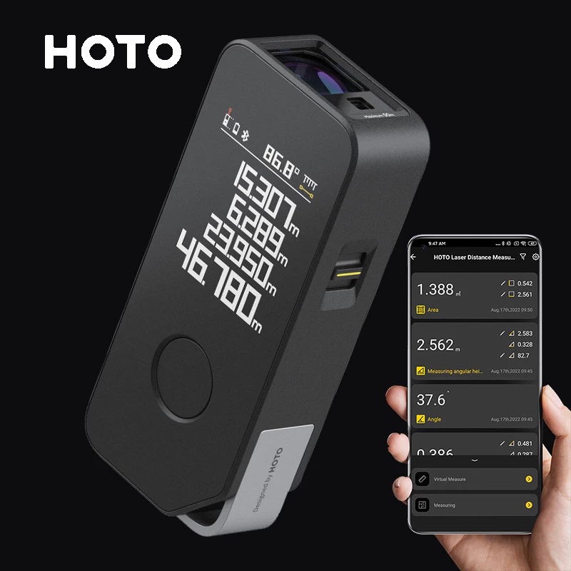 HOTO Smart Laser Measure Pro High Precision Digital Laser Tape ...