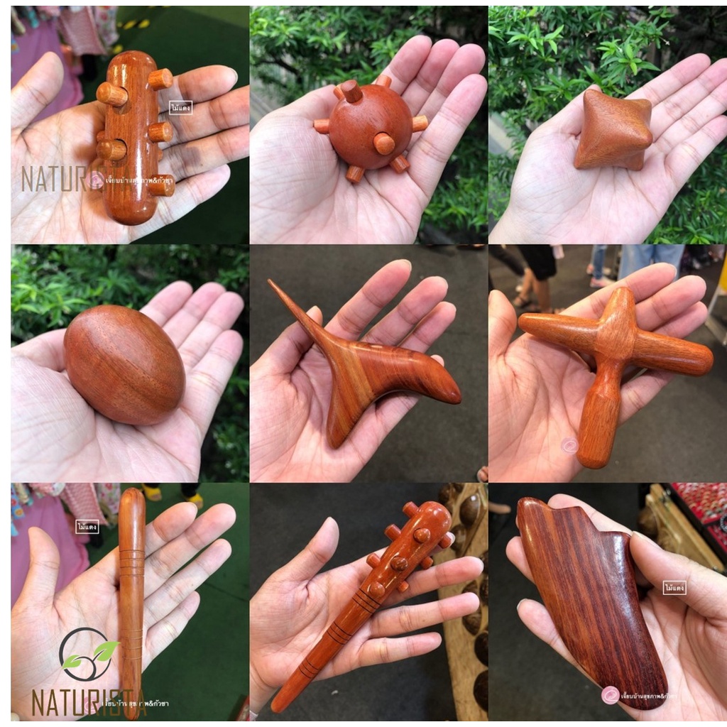 Reflexology Thai Traditional Red Wood Massage Tools Alat Urut Kayu ...