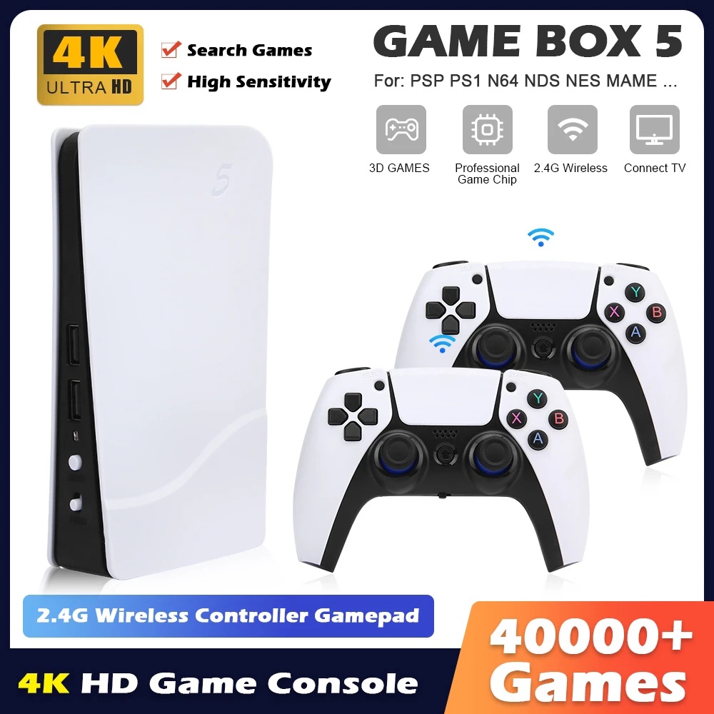 NEW GB5-P5 Retro Video Game Console 4K Output Games Emuelec 4.3 System ...