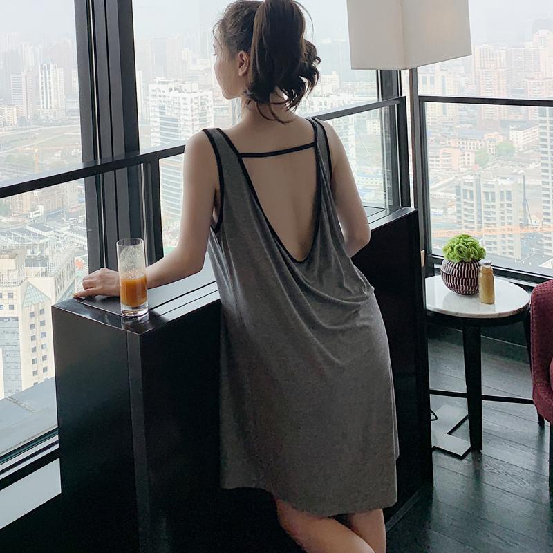 Oversized Plus Size 150kg Womens Sleeveless Pajamas Summer Nightwear