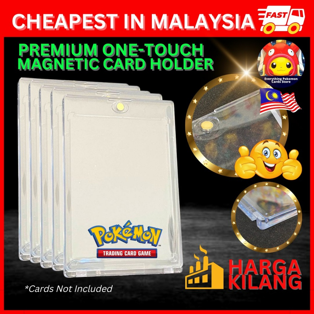 Magnetic Card Holder Toploader One Touch 35PT Game Card Holder Sleeve ...