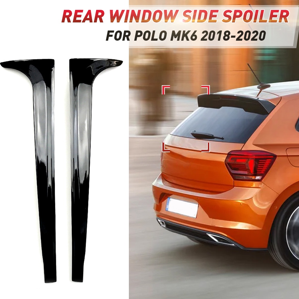 Rear Side Wing Roof Spoiler Stickers Trim Cover Gloss Black For VW for ...