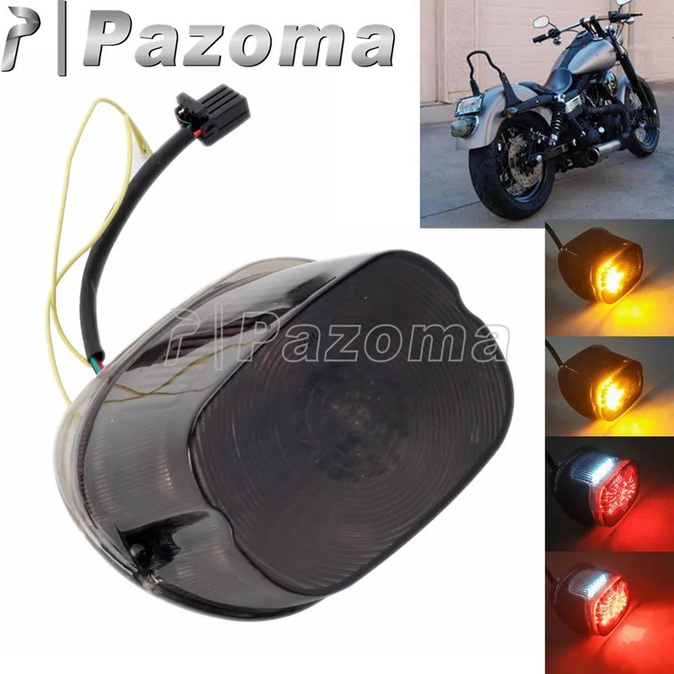 Smoke Rear Signals Brake Stop LED Tail Lights For Harley Softail ...