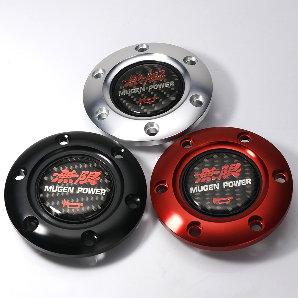 jdm Mugen Power Carbon Fiber Car Horn Button Sport Steering Wheel ...