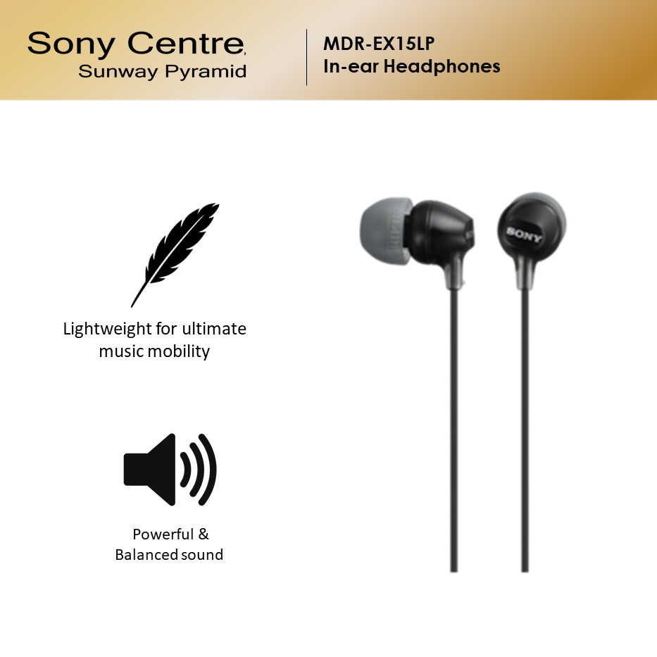 Sony MDR-EX15LP In-Ear Headphones | Shopee Malaysia
