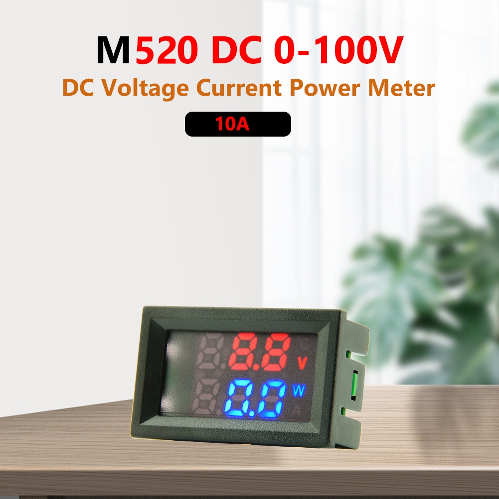 DC 0-100V 10A Digital Voltmeter Ammeter Dual Display Voltage Detector Current Meter Panel Amp ...