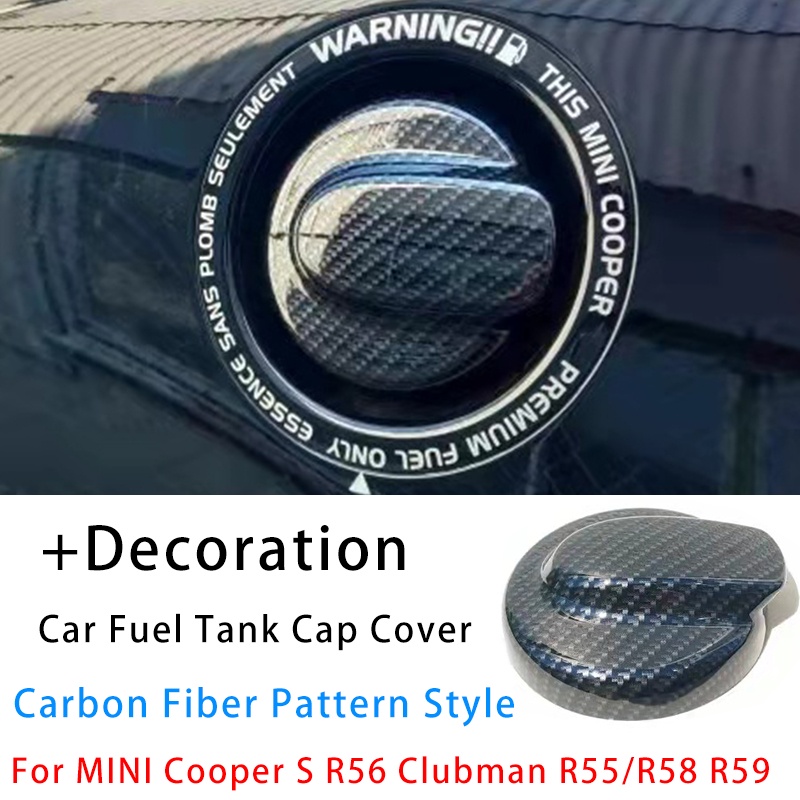 Brand New Carbon Fiber Pattern/Ray Style Black Car Fuel Tank Cap Cover ...