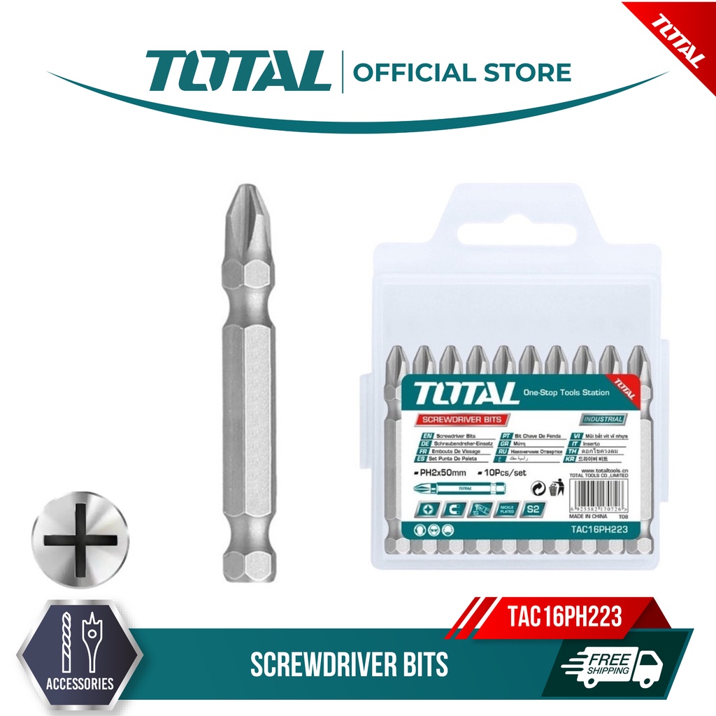 Total Screwdriver Bits Single Ended - TAC16PH223 | Shopee Malaysia