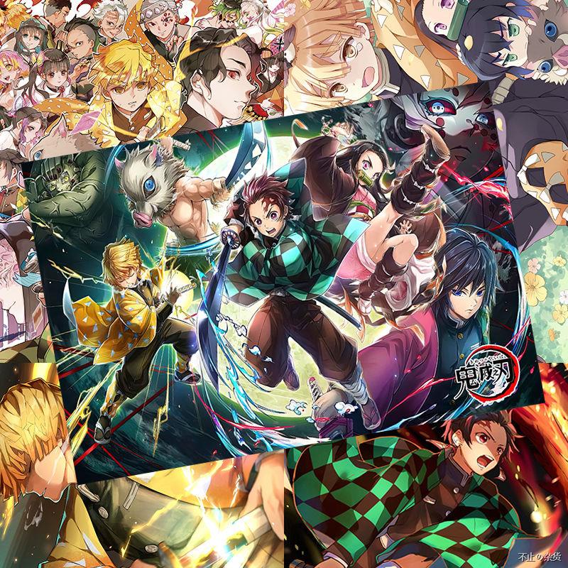 现货 鬼灭之刃海报善逸炭治郎祢豆子动漫周边宿舍墙贴新款高清超大壁纸 Poster wall sticker | Shopee Malaysia